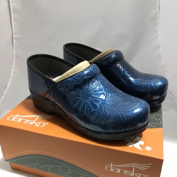 Dansko | Shoes | New Dansko Pro Xp Navy Tooled Patent Clogs | Poshmark
